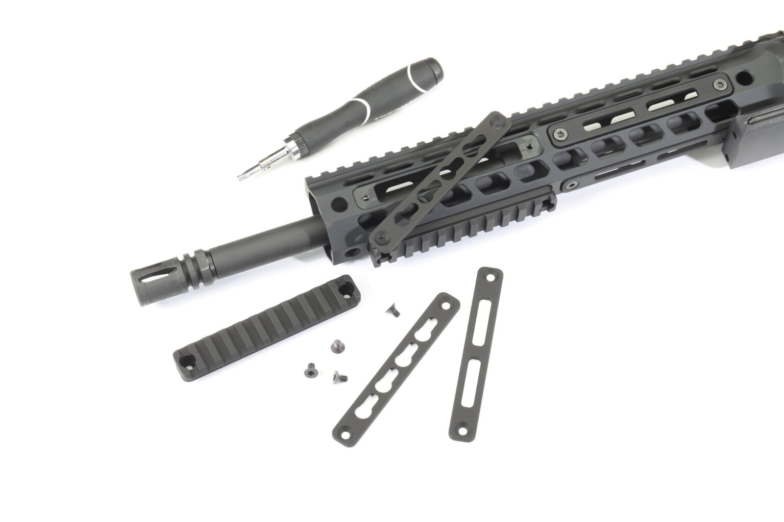 Hydra Weaponry | Transforming Handguard Key mod rails (four slot single ...